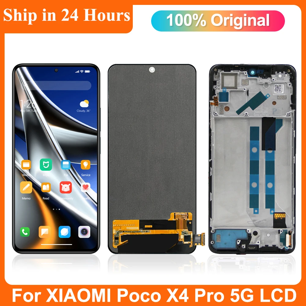 Super-AMOLED-For-Xiaomi-POCO-X4-Pro-5G-LCD-Display-Touch-Screen-Digitizer-Assembly-Replacement ...