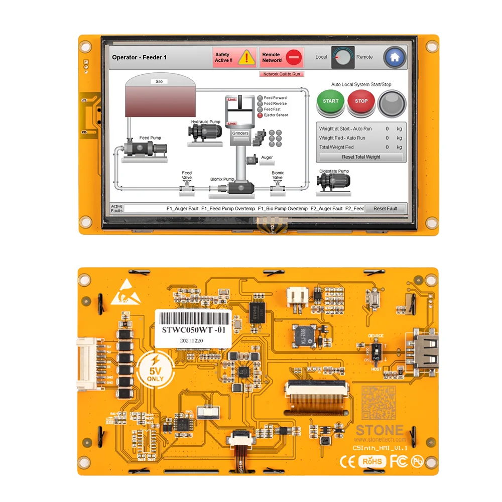 Stone Hmi Embedded Programmable Intelligent Lcd Module Tft Display With ...