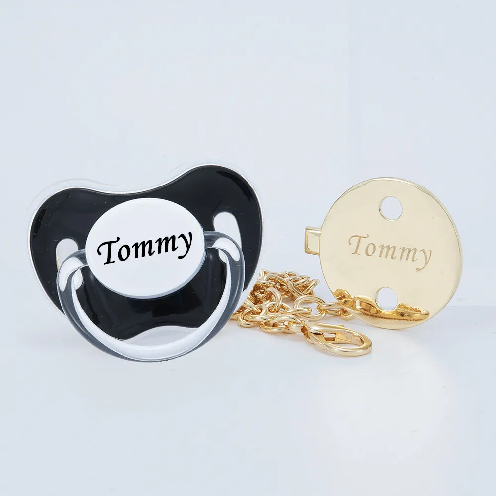 MIYOCAR-personalized-gold-bling-pacifier-and-all-gold-pacifier-clip-BPA ...