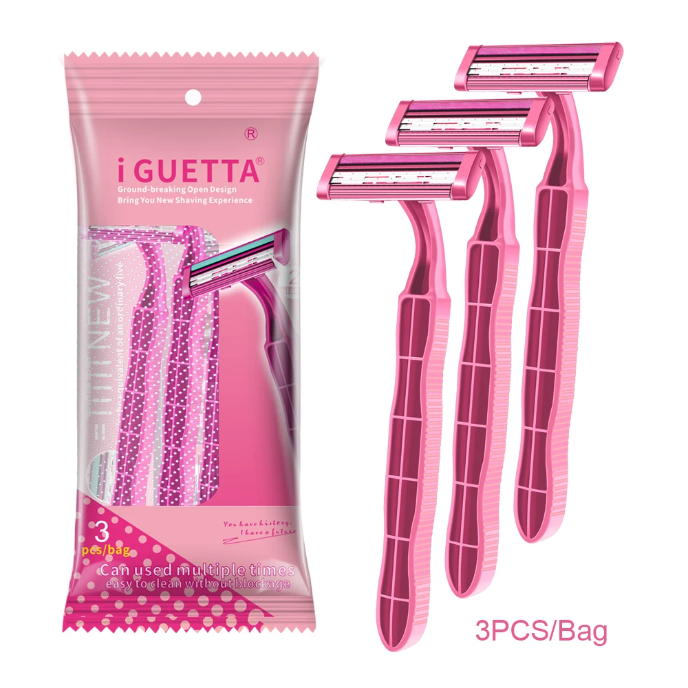 Rzr Iguetta 3pcs/bag Men's Disposable Razor Super Sharp And Smooth Twin ...