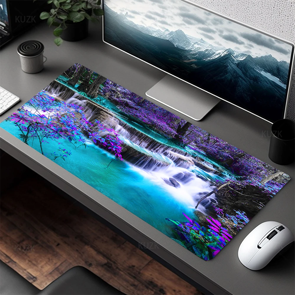 Mouse-Pad-Gaming-Large-Mousepad-lake-Forest-Natural-Landscape-Hd-Print ...
