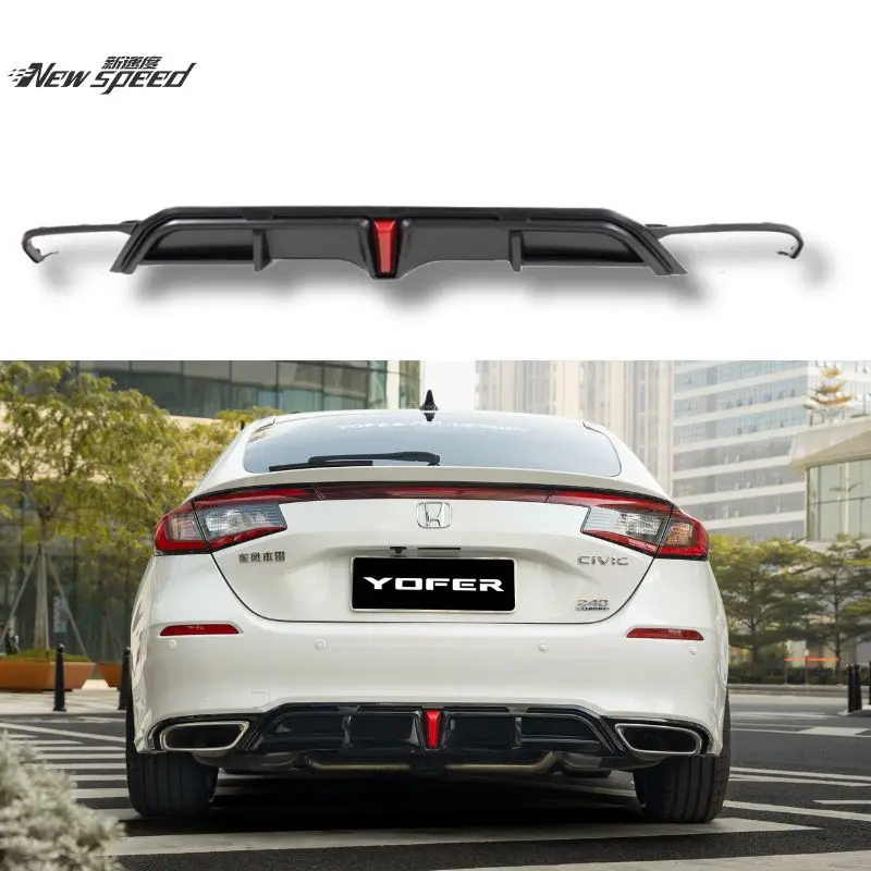 11th Gen Honda Civic Hatchback Dark Night Rear Bumper Lip Car ...