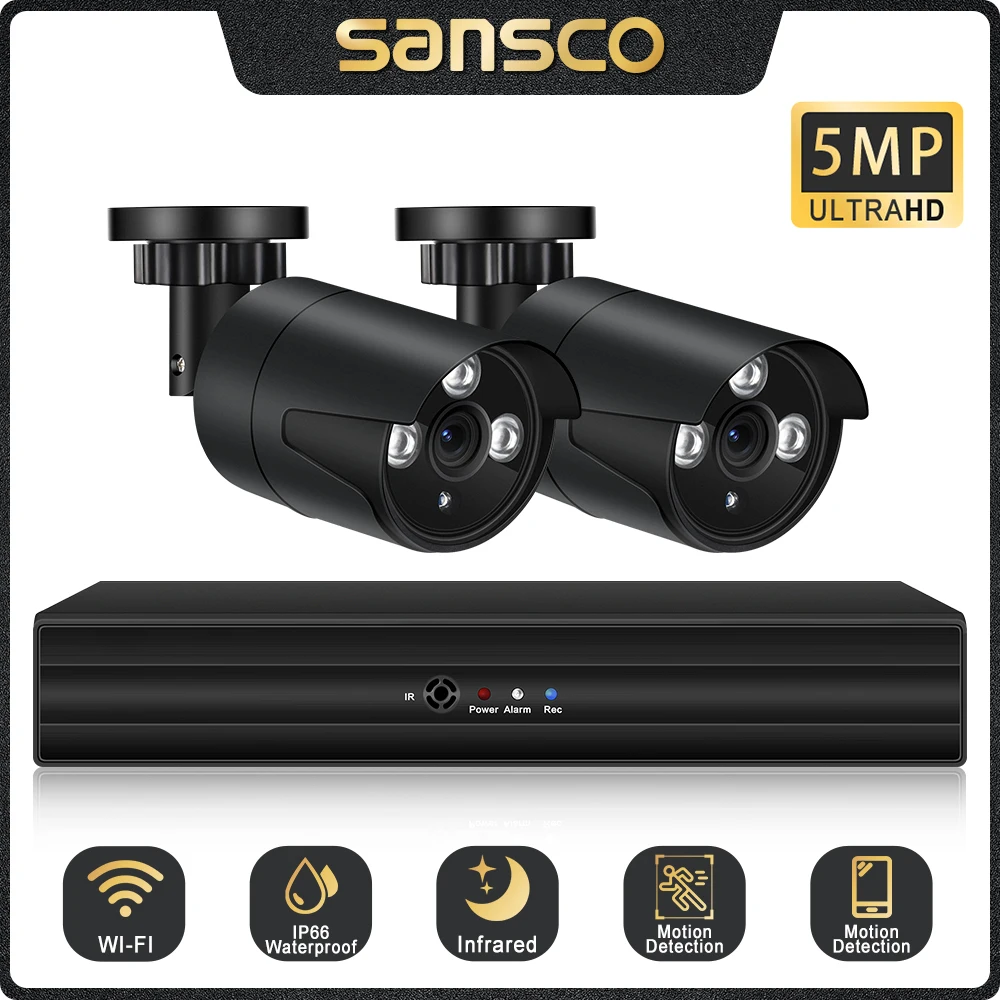 SANSCO-4CH-CCTV-System-5MP-AHD-Camera-Kit-5-in-1-Video-Recorder ...