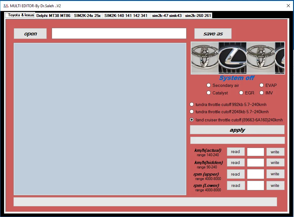 MULTI EDITOR V2 With Free Keygen DPF EGR DTC REMOVER KIA HYUNDAI DTC OFF EDITOR TOYOTA DTC and ...
