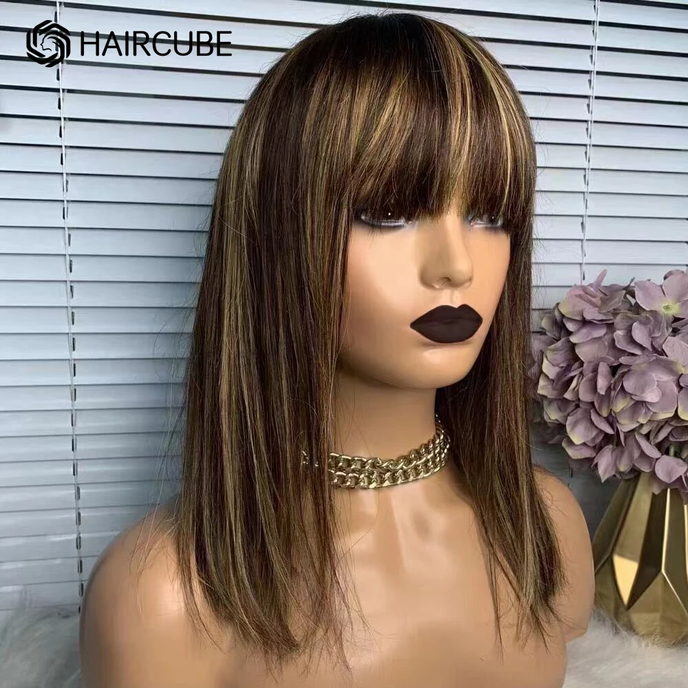 Bang Wig Human Hair Brown | Jewish Wig Hair Natural | Bob Wig Jewish ...