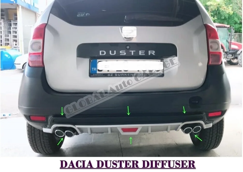 For Dacia Duster 2009 2017 Diffuser Extension Rear Bumper Attachment ...