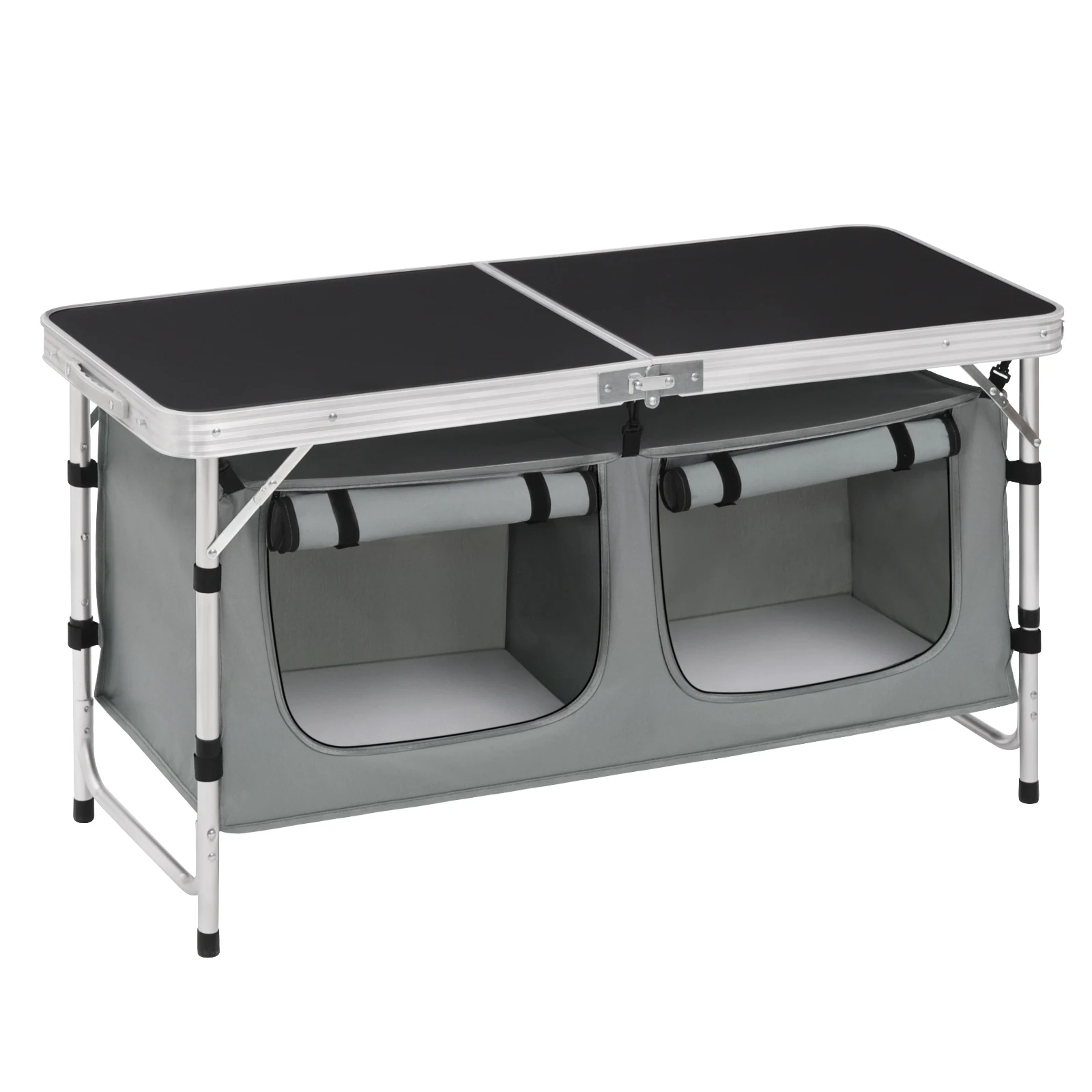 Folding-Picnic-Table-Kitchen-Camping-Cupboards-Aluminum-Suitcase-Table ...