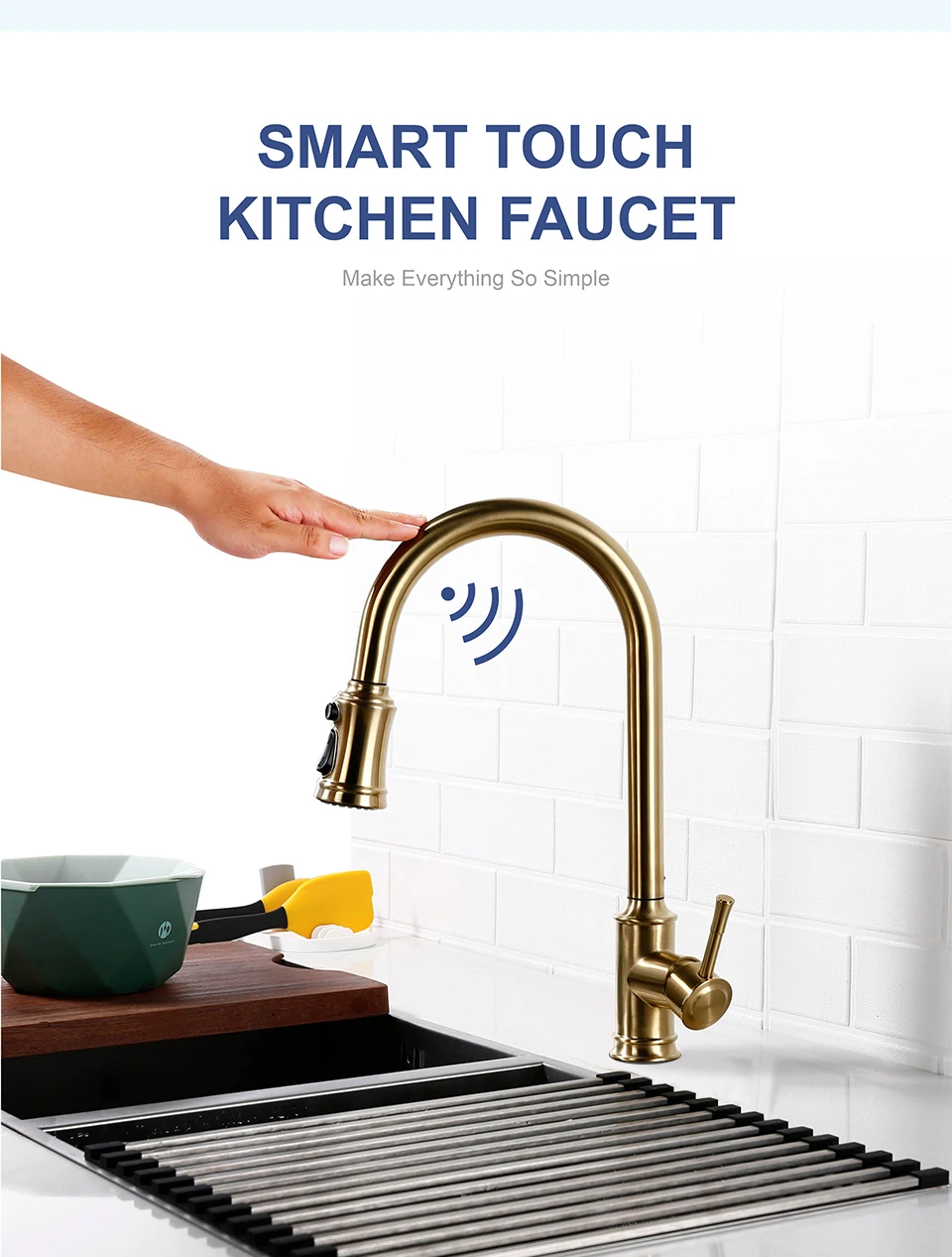 SmartFlow Touch-Control Kitchen Faucet - FaucetBazaar 1