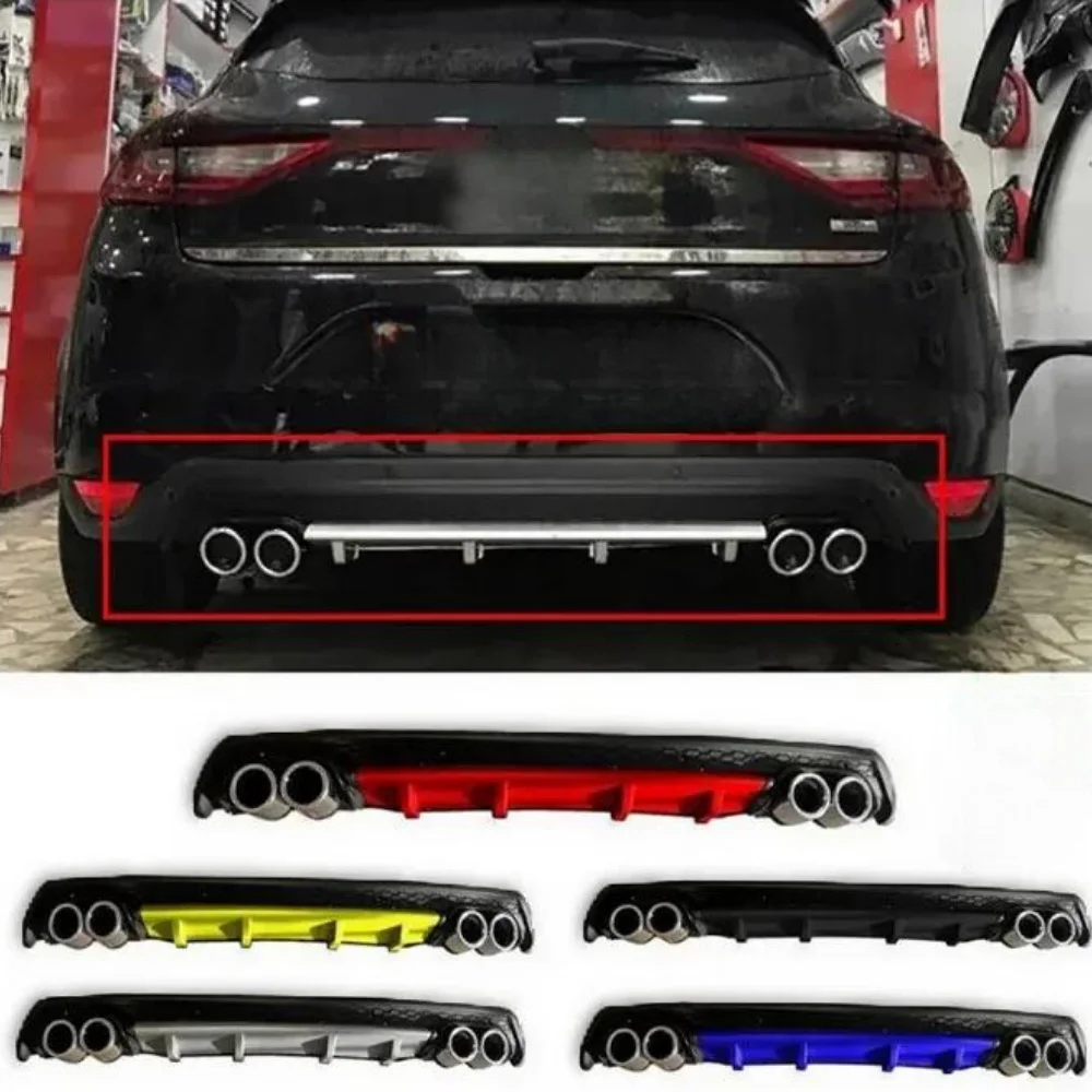 For-Renault-Megane-4-HB-Car-Rear-Bumper-Diffuser-Black-ABS-Plastic-Car ...
