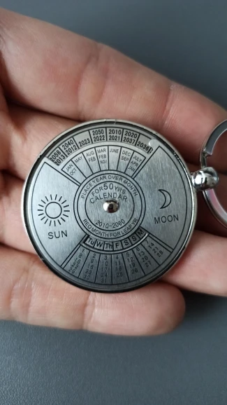 Creative Time Portal Mini Metal Calendar Keychain - Mavigadget