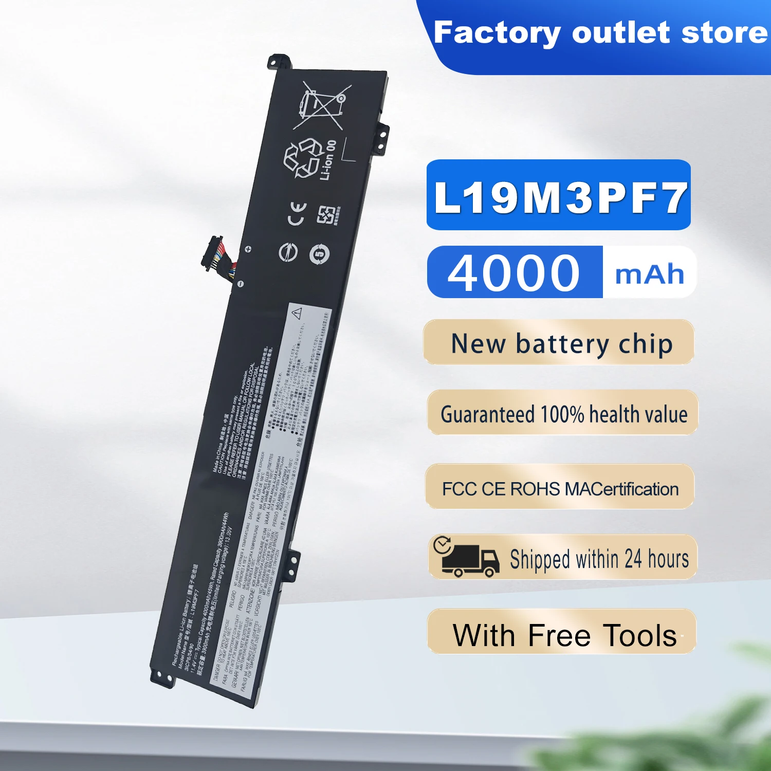 DXT New Laptop Battery L19L3PF3 L19M3PF7 L19D3PF4 For Lenovo Ideapad ...