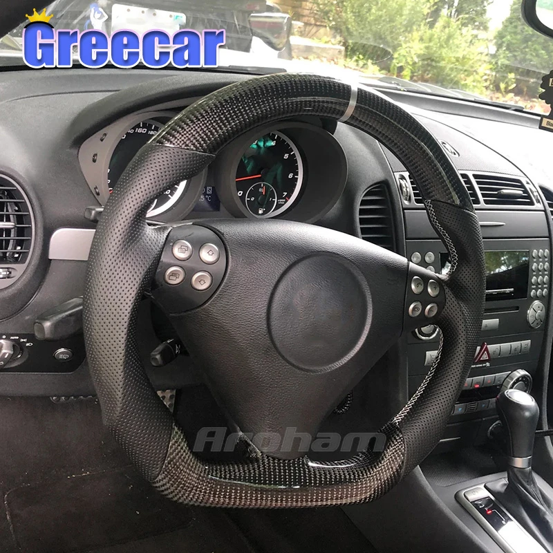 Carbon Fiber Steering Wheel Replacement For Mercedes-benz Slk-class ...