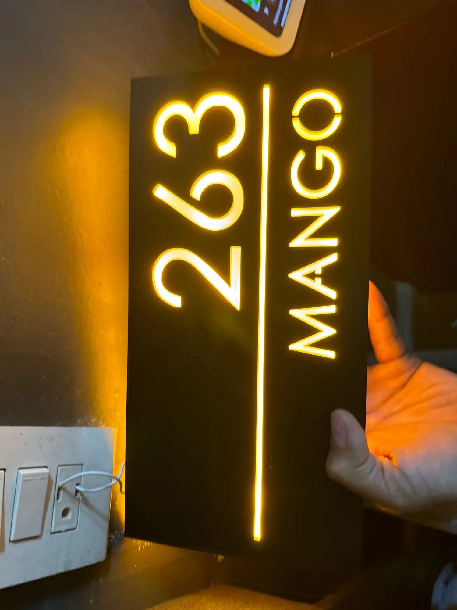 Led house Number Signs - House Number Plaque with Light ...