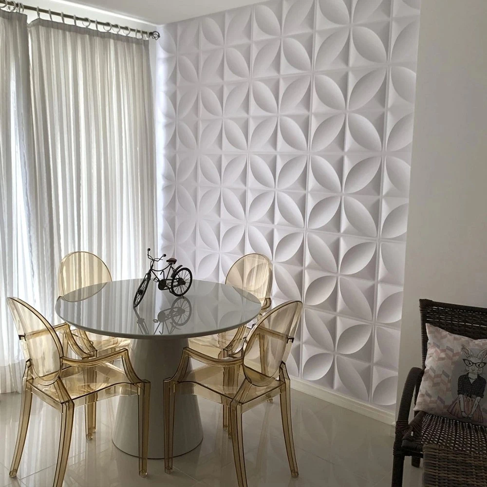 Kit 10 Pvc Plates 3D Decorative Wall Coating 25 cm Choose Color ...