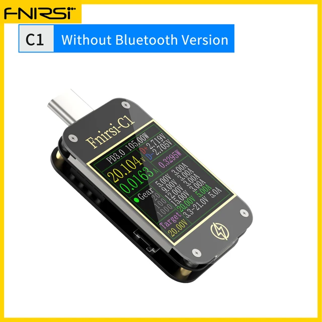 FNIRSI-C1 Type-C PD Trigger USB-C Voltmeter Ammeter Fast Charging ...