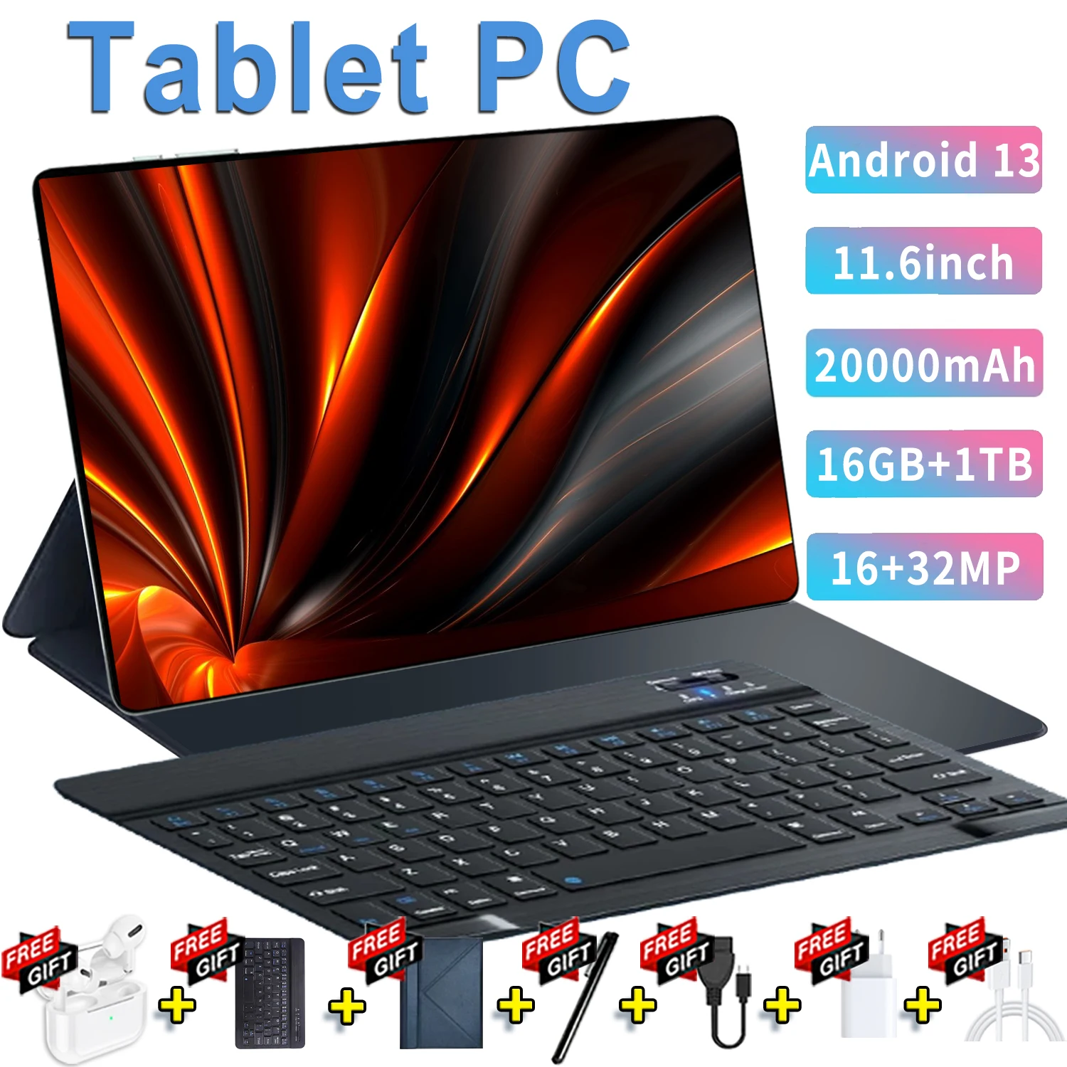 Tableta-Android-2024-de-11-6-pulgadas-Tablet-de-16GB-1TB-20000-mAh ...
