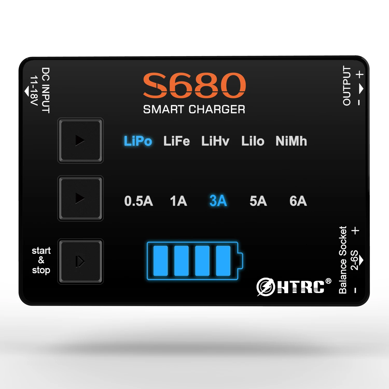 HTRC 80W 6A Mini Smart Battery Charger For 1-6s LiFe/LiHv/Lilon/Lipo ...
