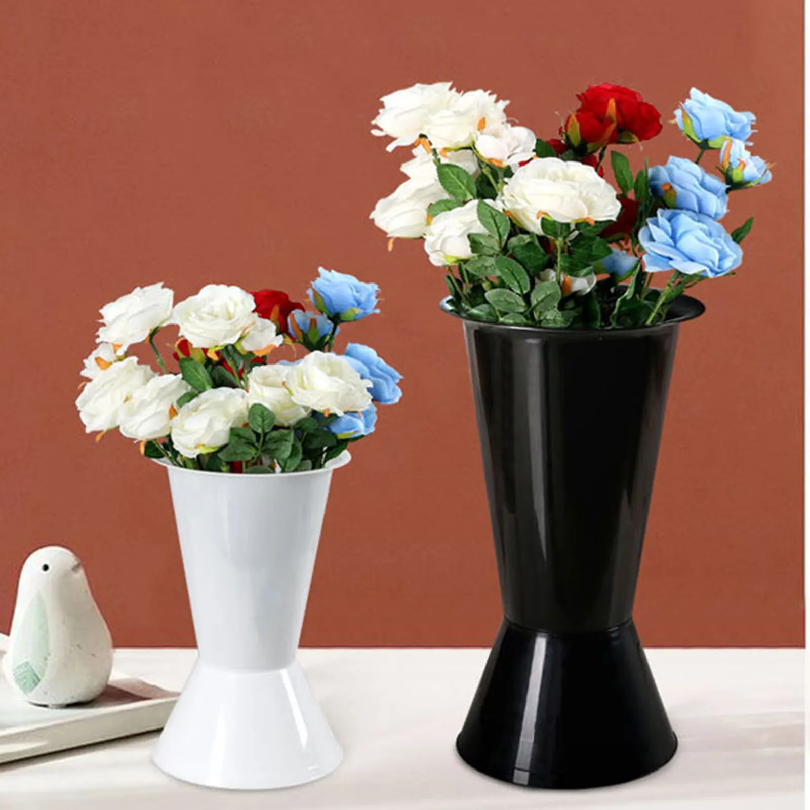 Pastoral Style Flower Pot Bucket Chic Can Vase Flowers Container ...