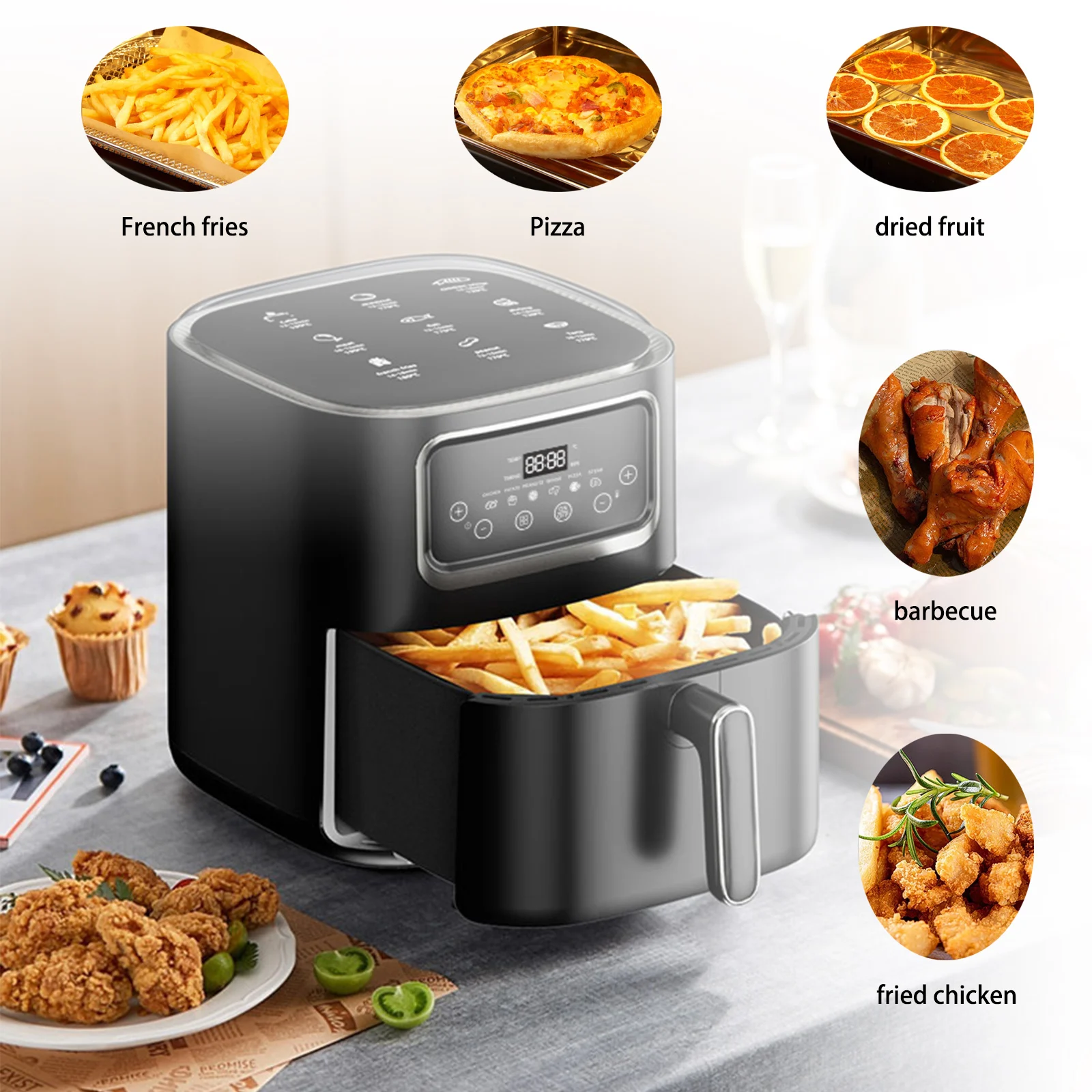 Friggitrici ad aria elettriche di grande capacità da 10 litri Cucina ...
