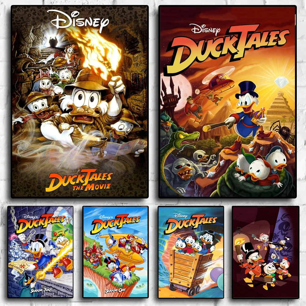 Disney-Cartoon-Movie-DuckTales-Poster-Scrooge-McDuck-Characters-Anime ...