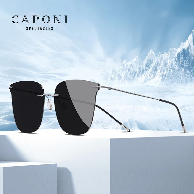 CAPONI-Rimless-Men-s-Sunglasses-Nylon-Polarized-Outdoor-Driving-Sun ...