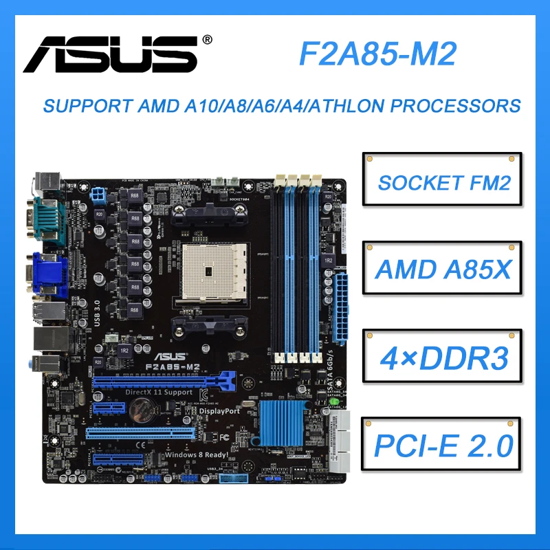 FM2 Motherboard ASUS F2A85-M2 Motherboard FM2 DDR3 64GB AMD A85X PCI-E ...