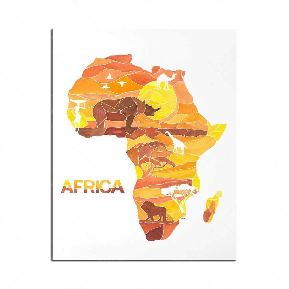 Africa Continent Art