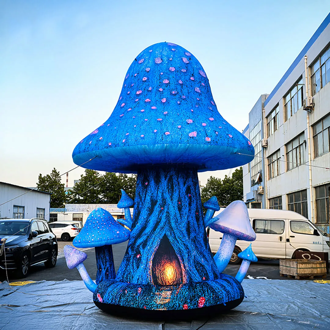 Giant Inflatable Mushroom Creative Halloween Decor Scary Garden Yard ...
