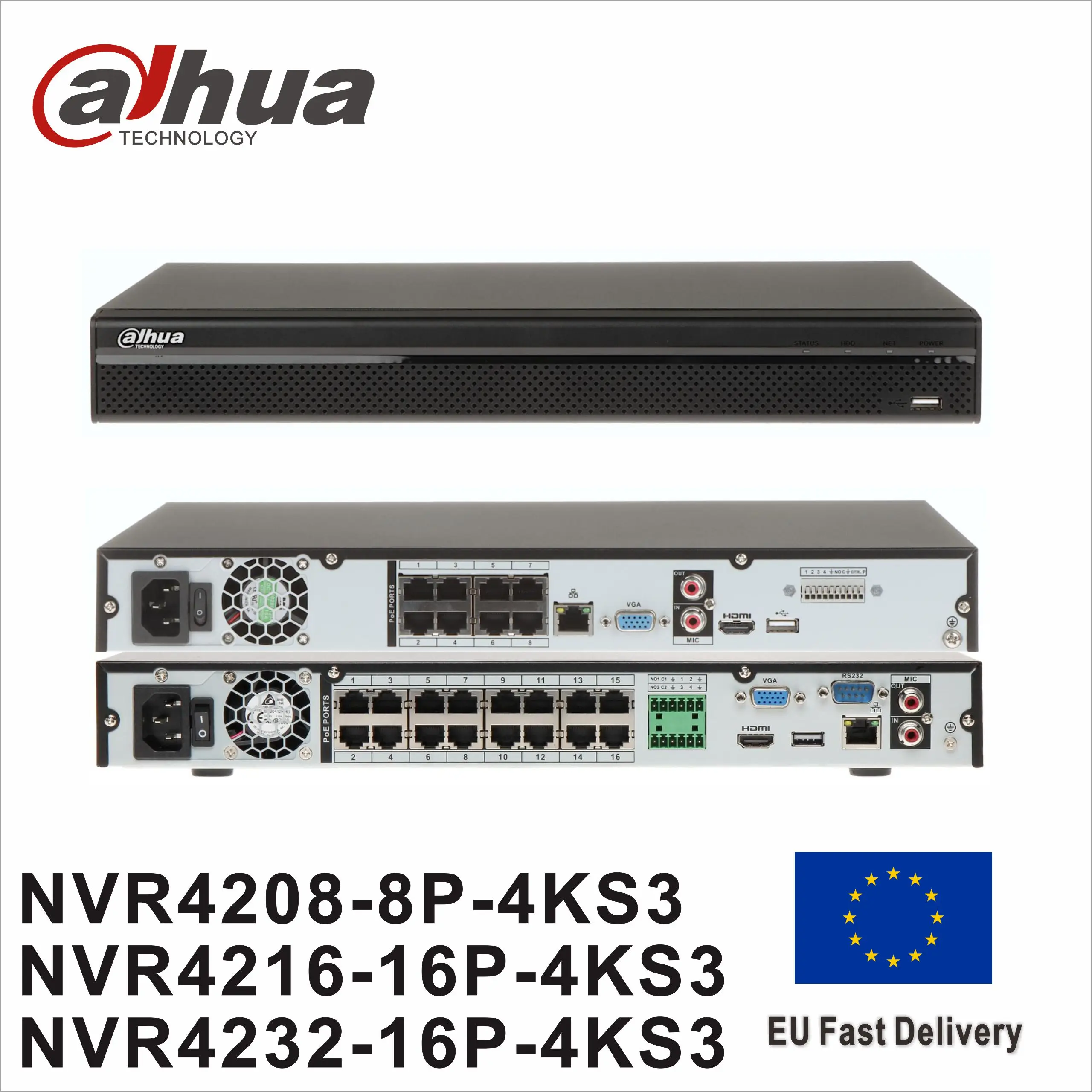 Dahua-NVR4208-8P-4KS3-NVR4216-16P-4KS3-NVR4232-16P-4KS3-PoE-NVR-8CH ...
