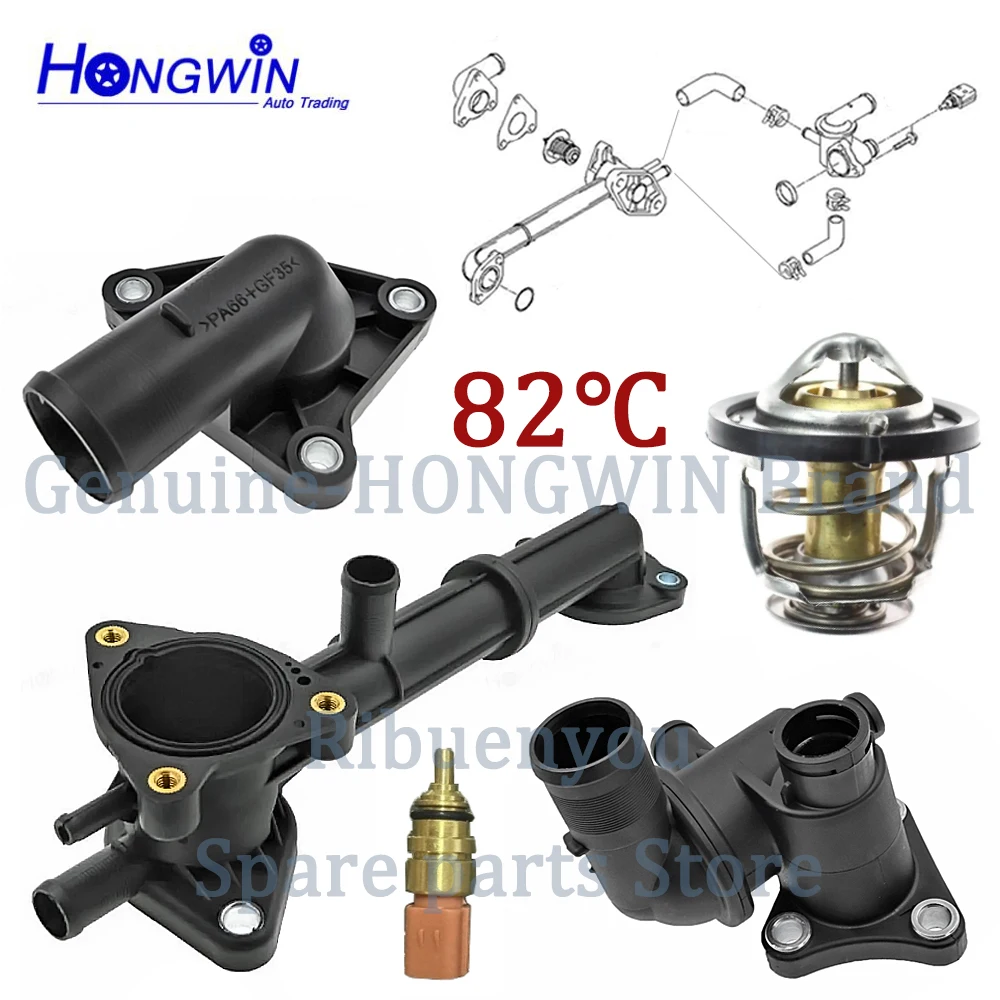 Coolant-Thermostat-Housing-Water-Outlet-For-Hyundai-Atoz-Amica-Kia ...