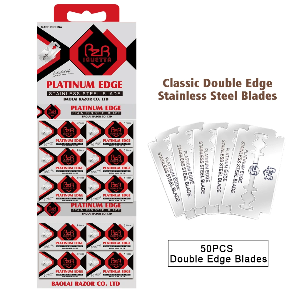 Iguetta Men And Women Stainless Steel Blade Double-sided Use Shaving ...