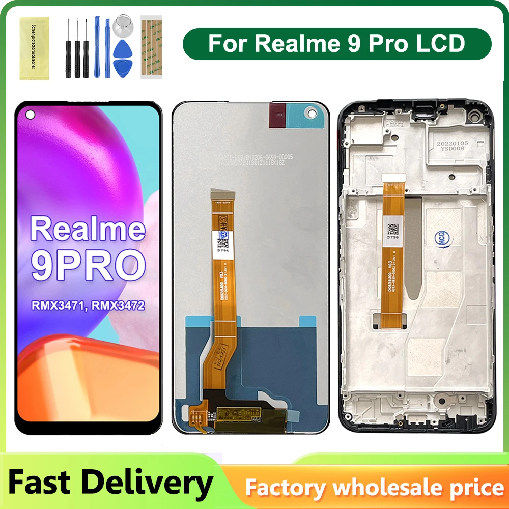6.6'' For OPPO Realme 9 Pro LCD Display Screen Touch Digitizer With ...