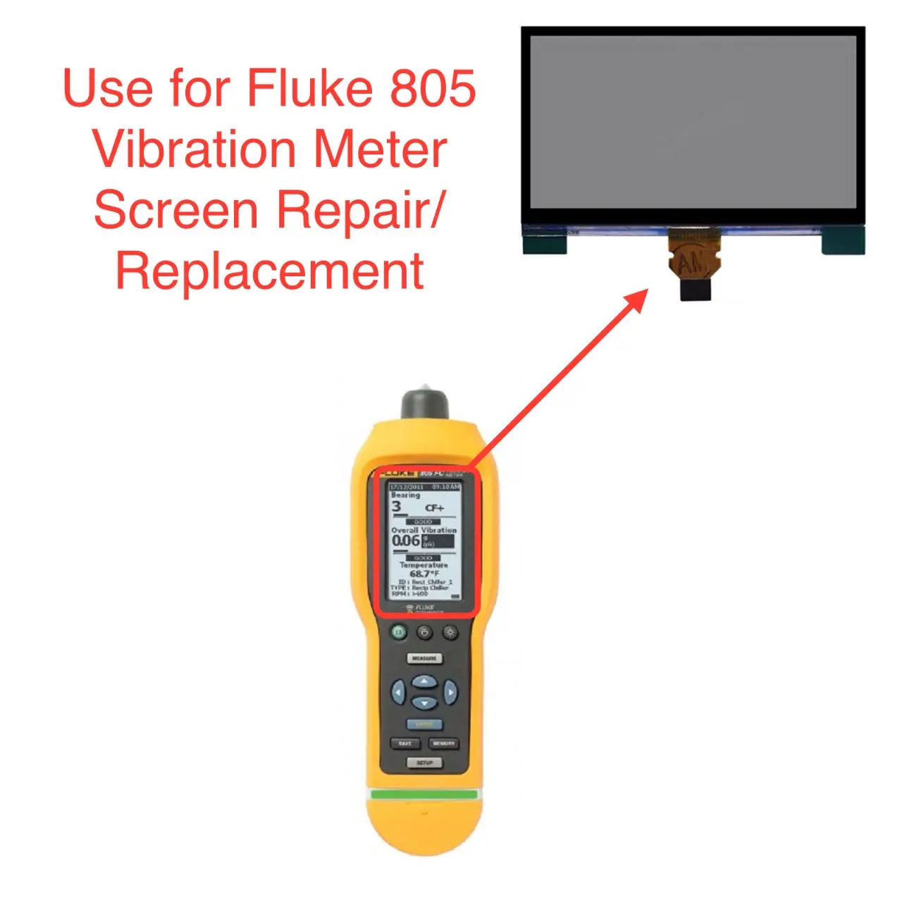 New-Fluke-805-Vibration-Meter-Original-Screen-Oled-Lcd-Display ...