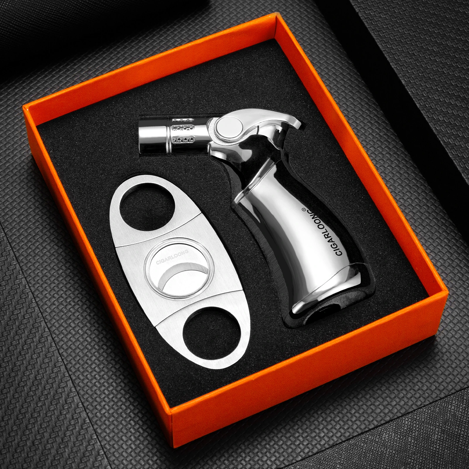 Cigar Smoking Accessories Set Windproof Lighter Stronger 4 Jet Fire ...