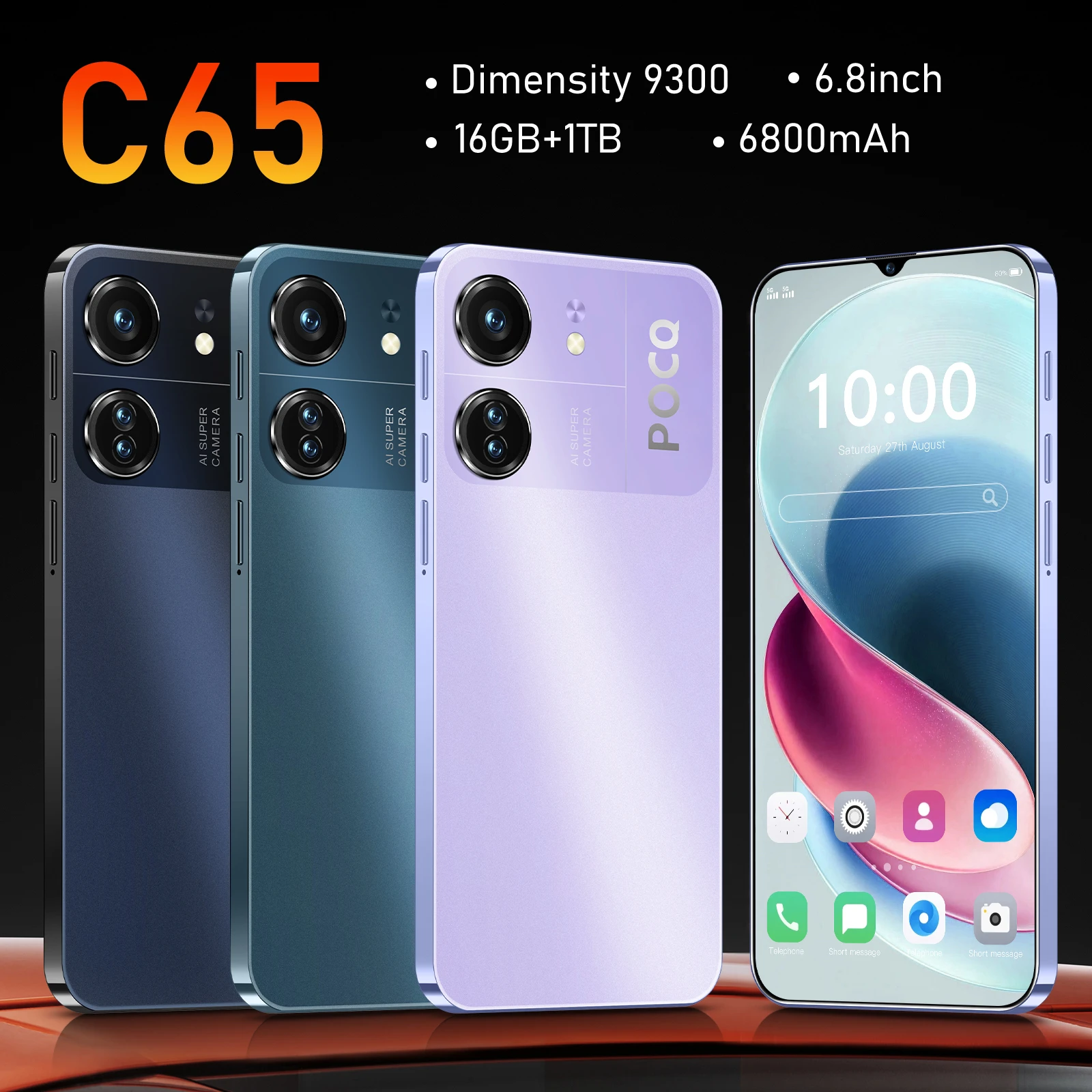 2024-novo-smartphone-c65-6-8-polegadas-tela-cheia-4g-5g-telefone ...