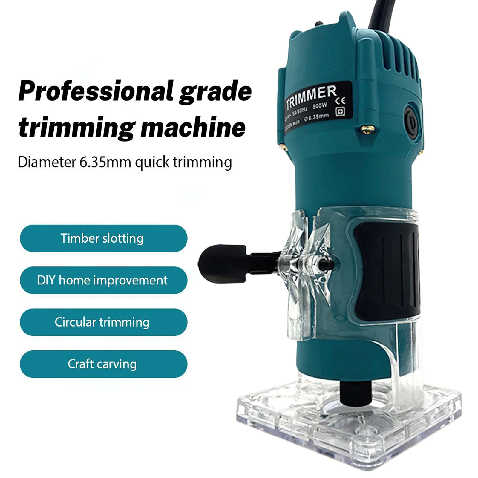 800W-Electric-Wood-Router-Electric-Trimmer-Woodworking-Milling ...