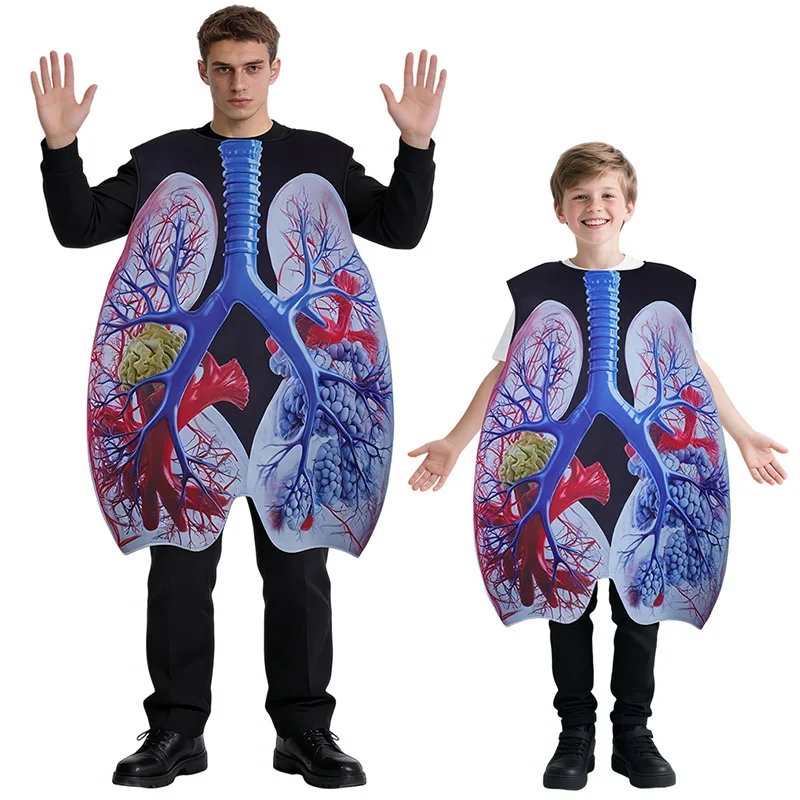 2026 Adult Kids Human Organs Lungs Halloween Fancy Dress Up Men ...