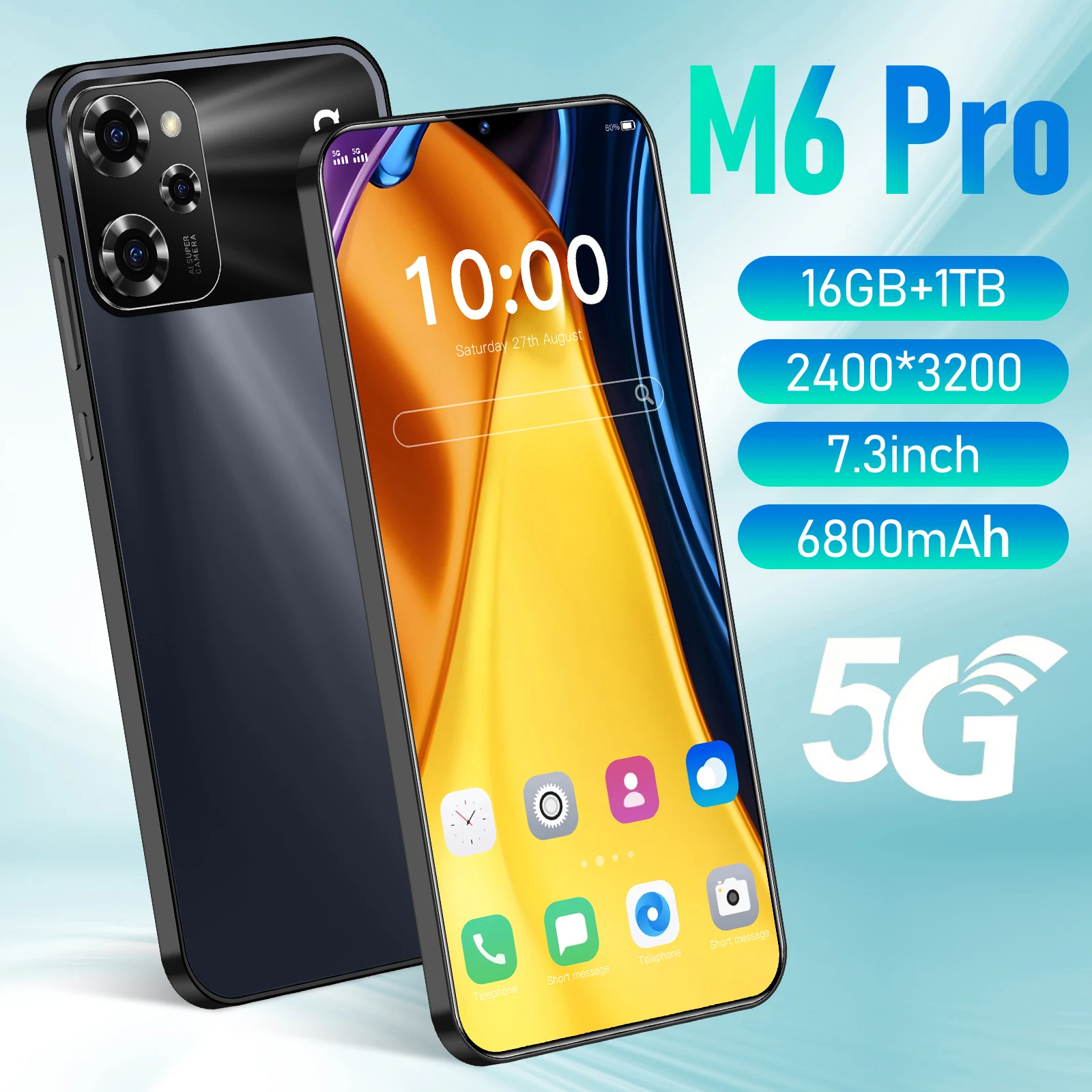 M6-Pro-Smartphone-Original-Vers-o-Global-Android-13-0-Celular-16-GB-1TB ...
