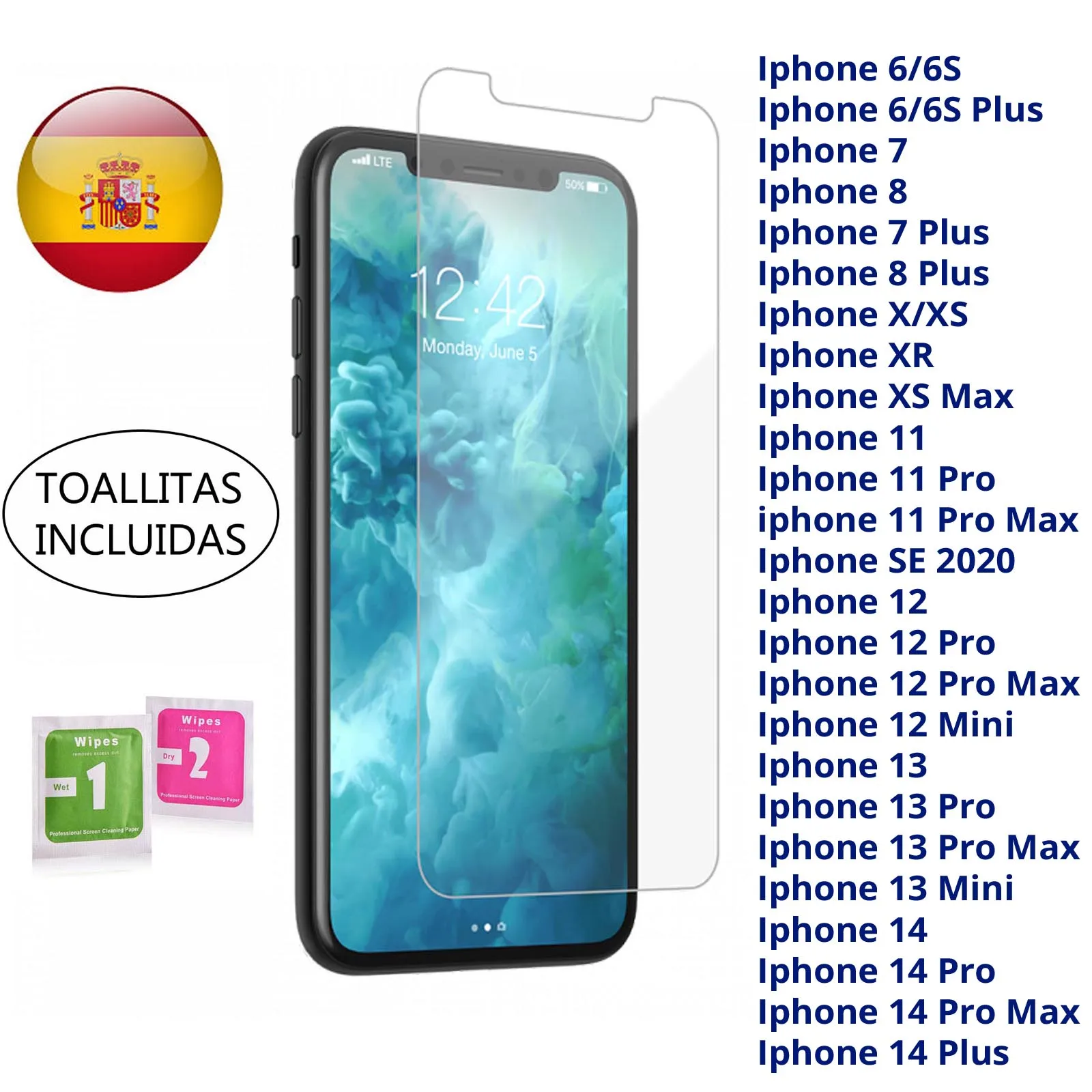 Protector De Pantalla Cristal Templado Compatible Con Apple Iphone 6 6S ...