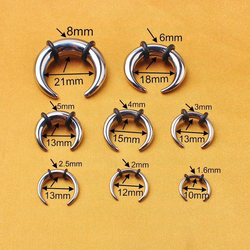 1Pcs Nine Safe Septum Pincher F136 Titanium 0G 2G 4G 6G 8G 10G 12G 14G ...