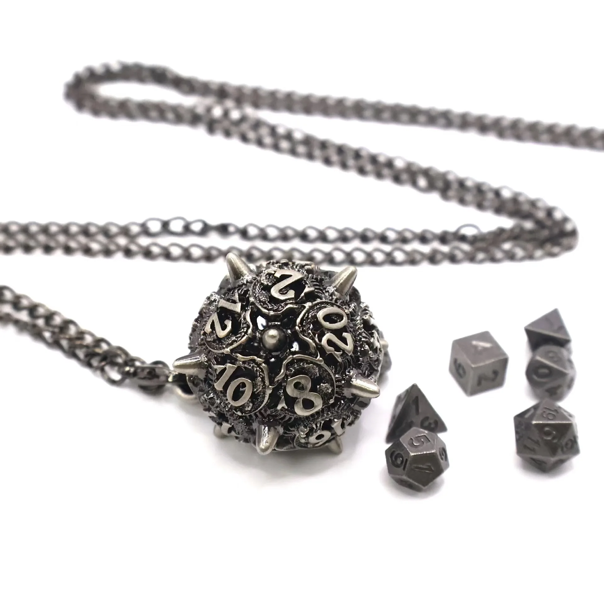 Dragon-Dice-Necklace-Metal-Dice-D20-Pendant-Xmas-Gifts-DND-Dice-for ...