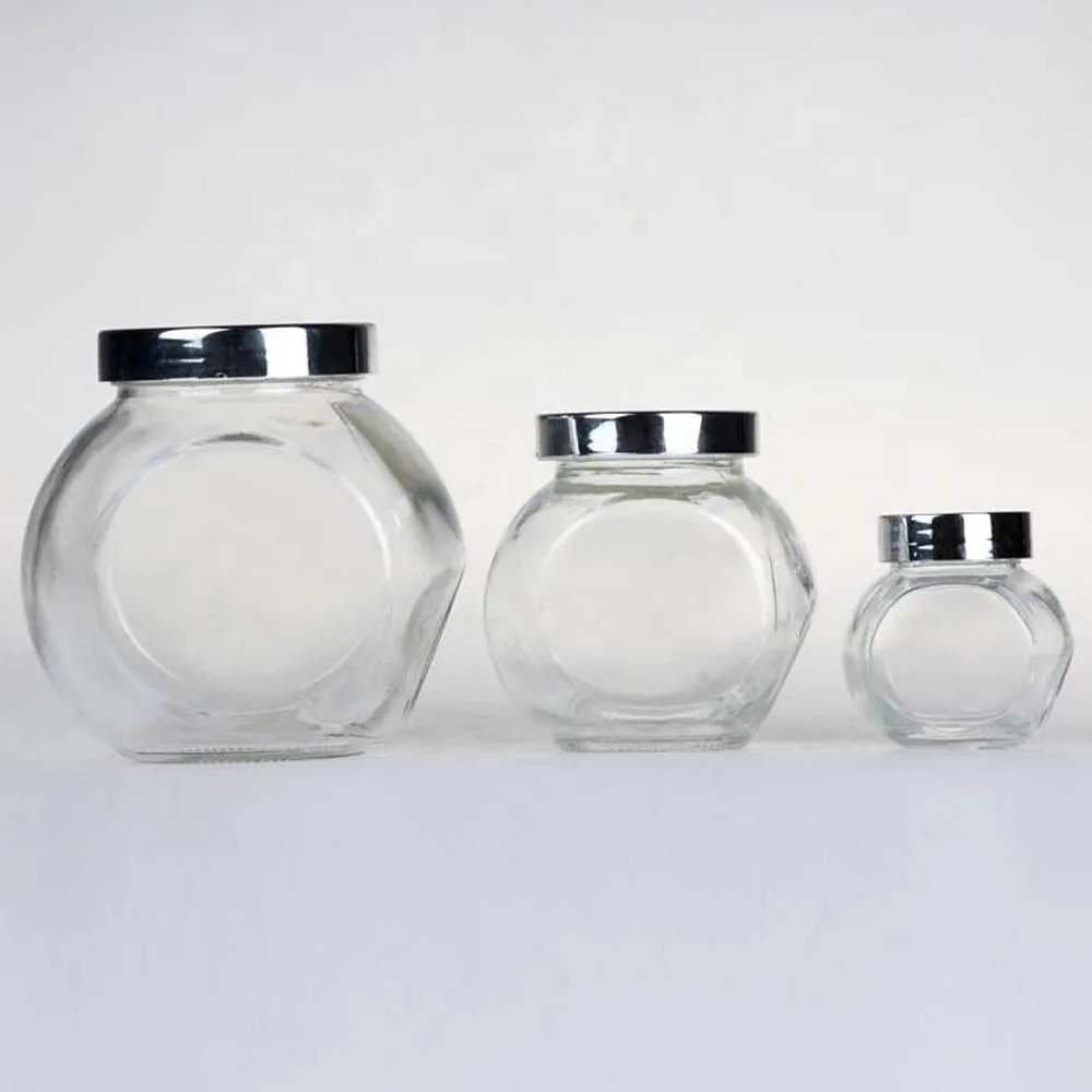 Factory-Direct-Flat-Drum-Glass-Jar-Transparent-Glass-Bottle-with-Leak ...