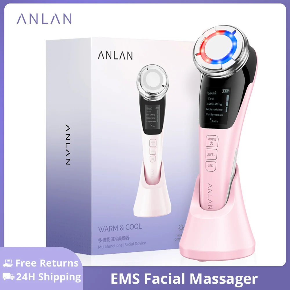 ANLAN-EMS-Facial-Massager-Microcurrent-Face-Lifting-Massage-Red-Blue-Therapy-Hot-Cold-Deep ...