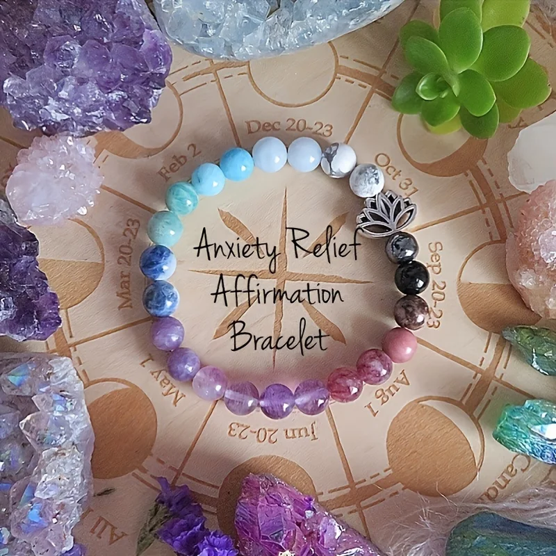 1pc-Anxiety-Relief-Affirmation-Beaded-Stretch-Bracelet-Healing ...
