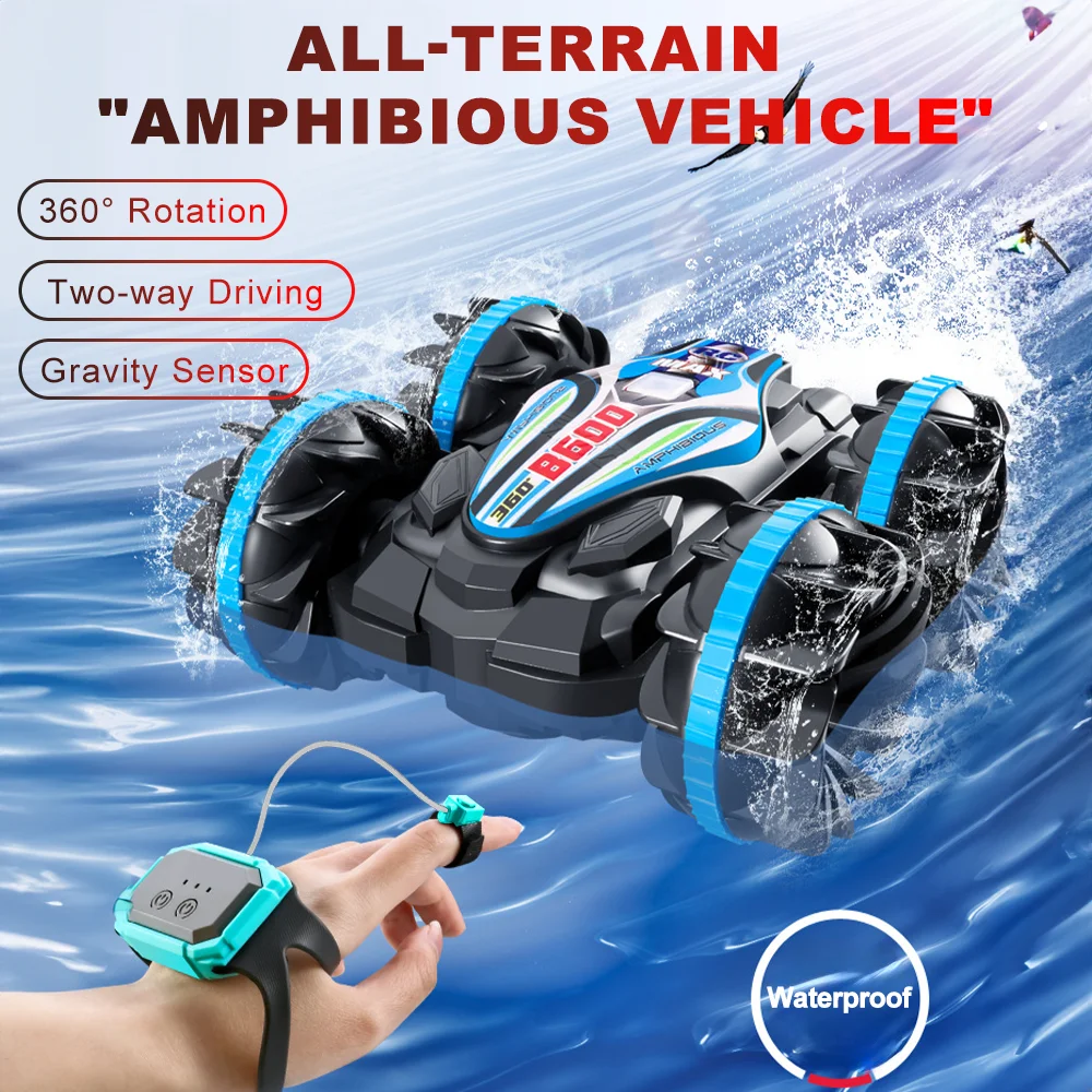 Amphibious Remote Control Car Gesture Sensor 4WD Off-Road Toy Car 360 ...