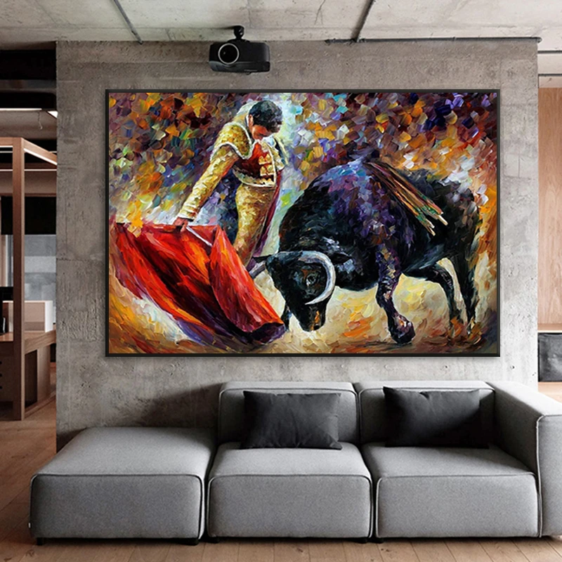 Spanish Bullfighter Painting | Bullfighters Bulls Painting - Classic ...