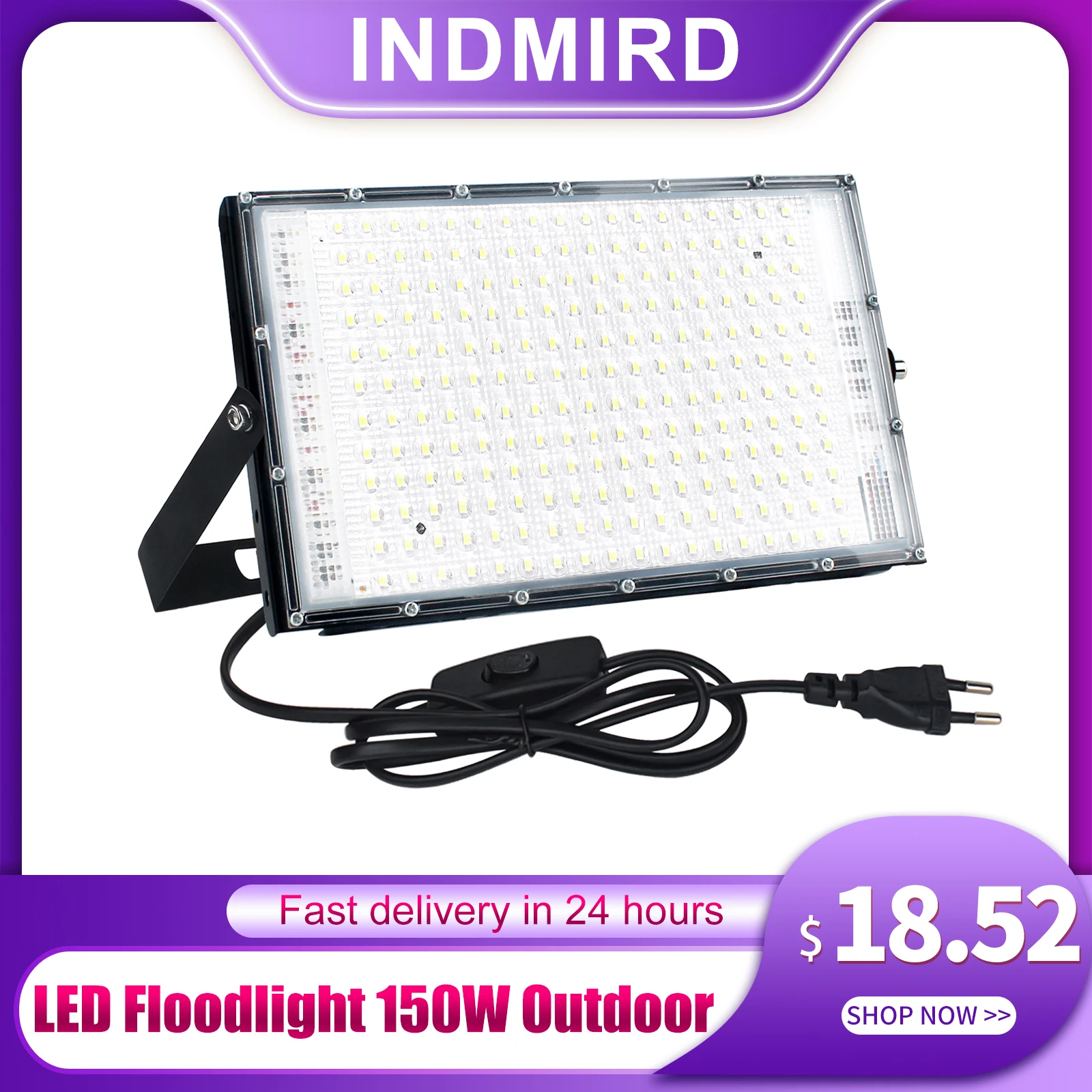 LED-Floodlight-150W-Outdoor-Wall-110V-220V-Black-Floodlight-street-IP65 ...