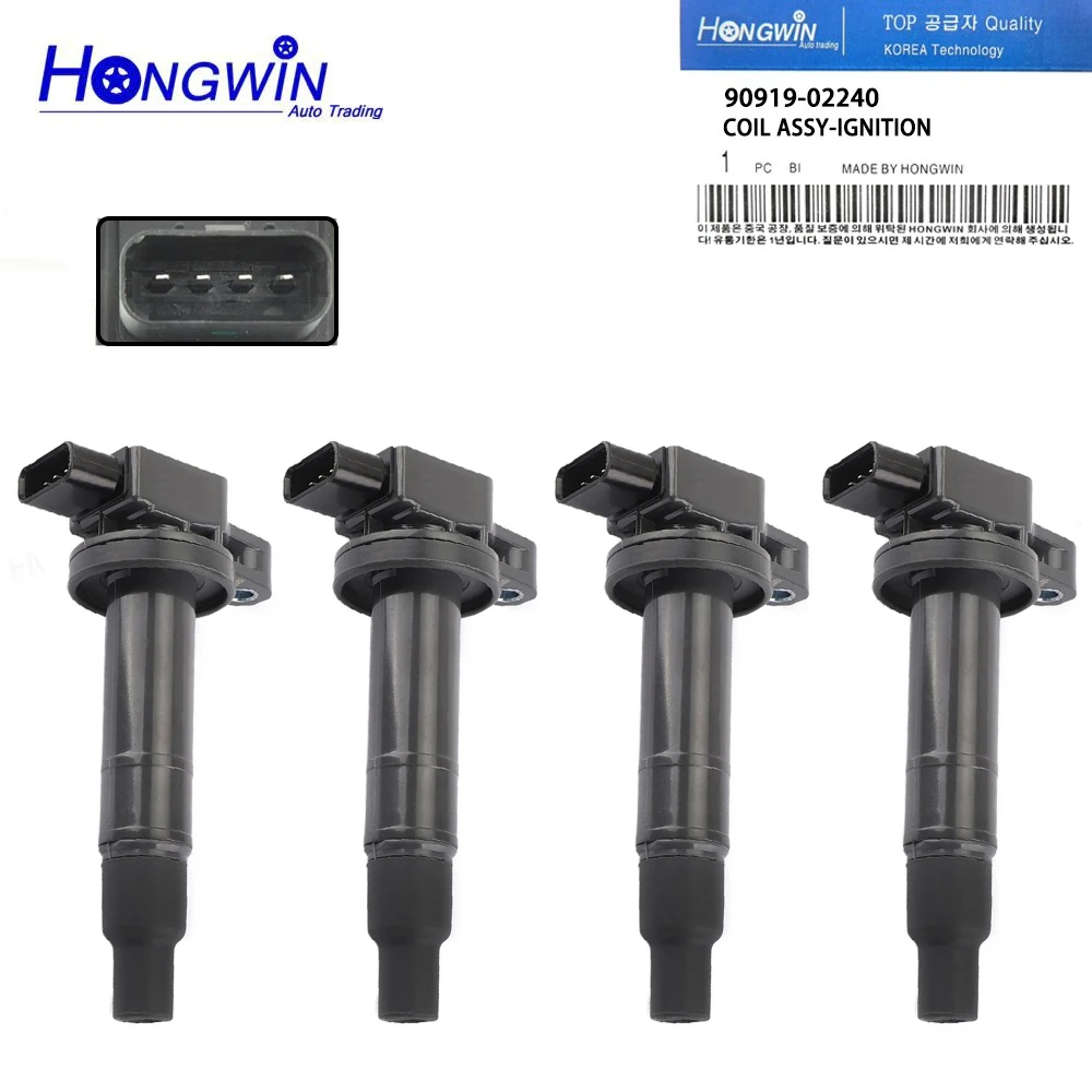 4pcs-Ignition-Coil-Plug-For-Toyota-Yaris-Prius-xA-xB-Echo-1-5L-2000 ...