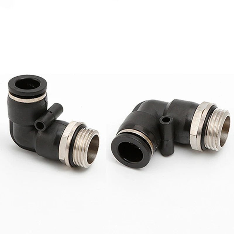 G thread PL Elbow Pneumatic Fittings Coupling 4 6 8 10mm Hose Quick ...