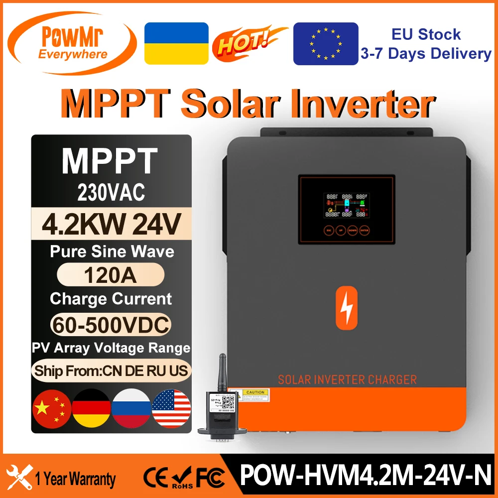 PowMr-4-2KW-24V-MPPT-Hybrid-Solar-Inverter-With-120A-Solar-Charge ...